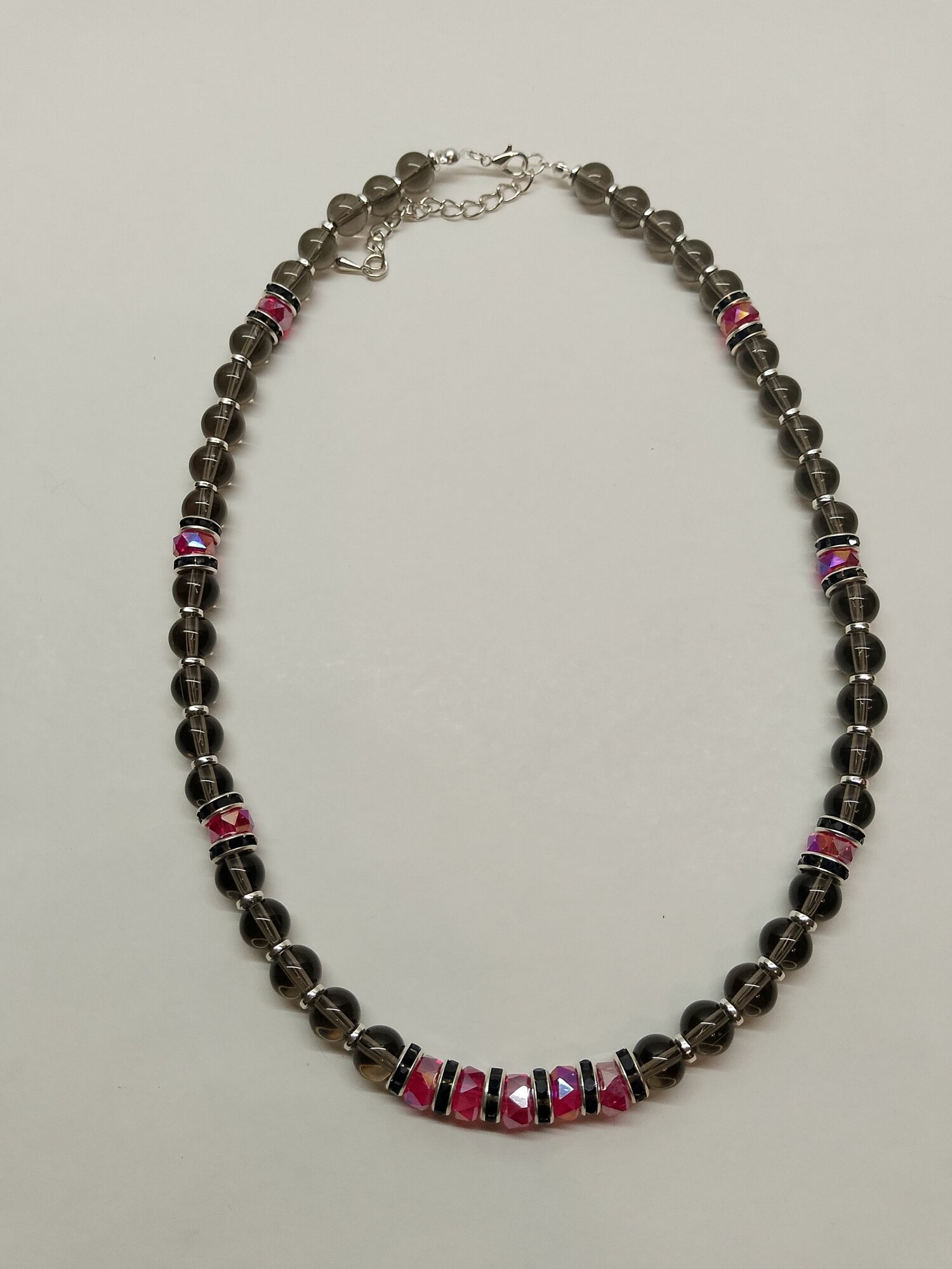 Чокер, хрусталь, раухтопаз