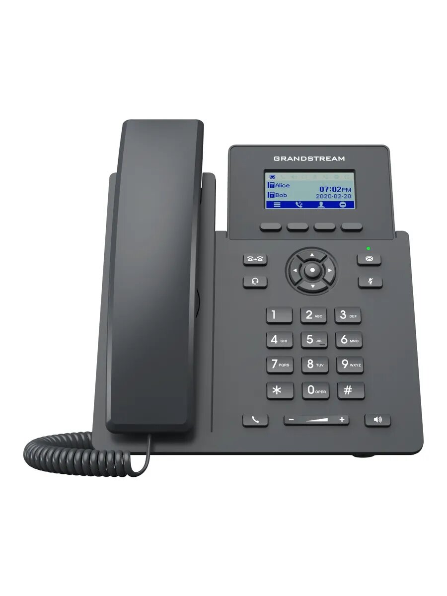 VoIP-телефон Grandstream GRP2601P чёрного цвета, PoE, шумоподавление, до 800 записей