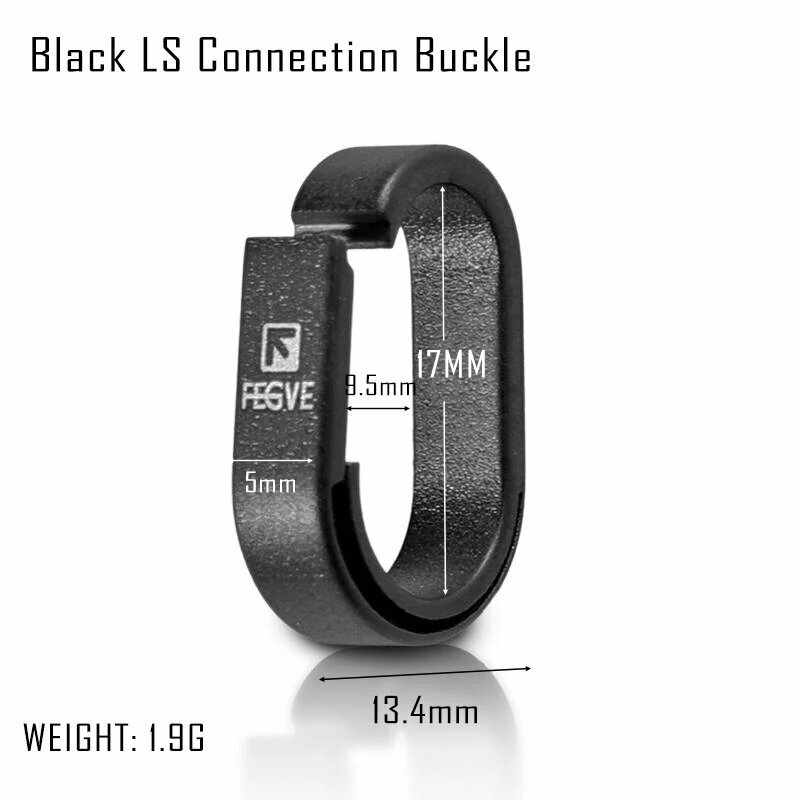 Быстроразъемное кольцо для ключей из титанового сплава FG-Ti HPPK Черный, Black-L-S