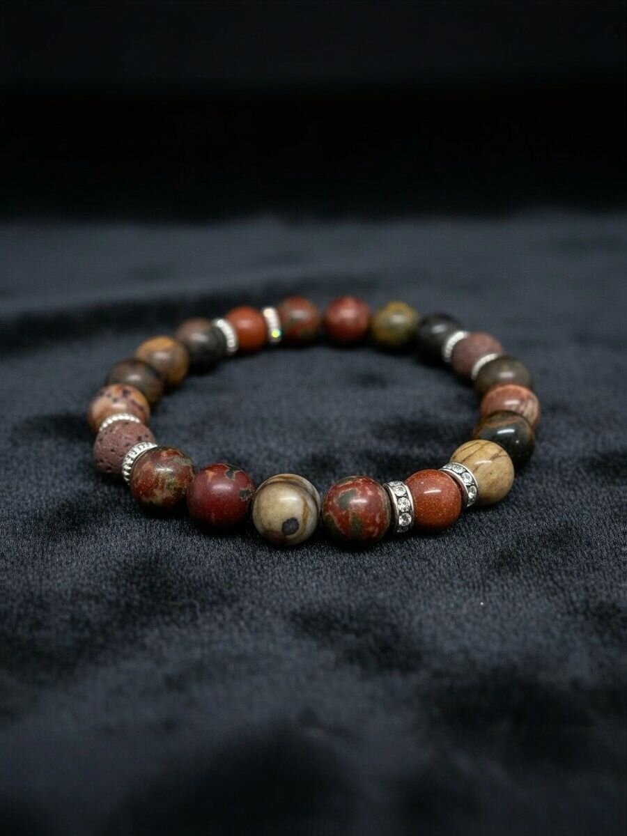 Браслет Энергия везения из натуральных камней для творчества и удачи. Размер 19-20