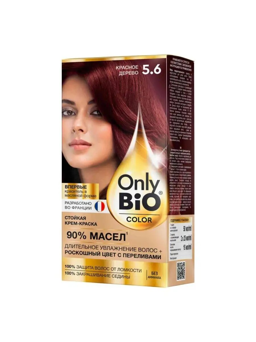 Крем-краска для волос Only Bio Color Красное дерево 115 мл