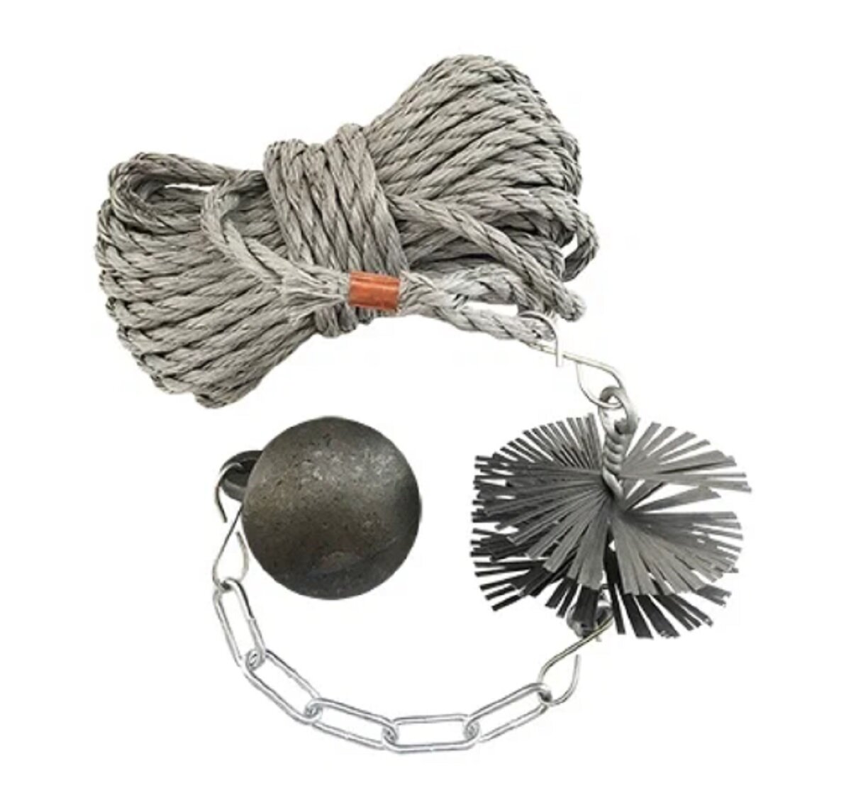 Набор трубочиста "везувий", металл, диаметр 250 мм, длина 10 м