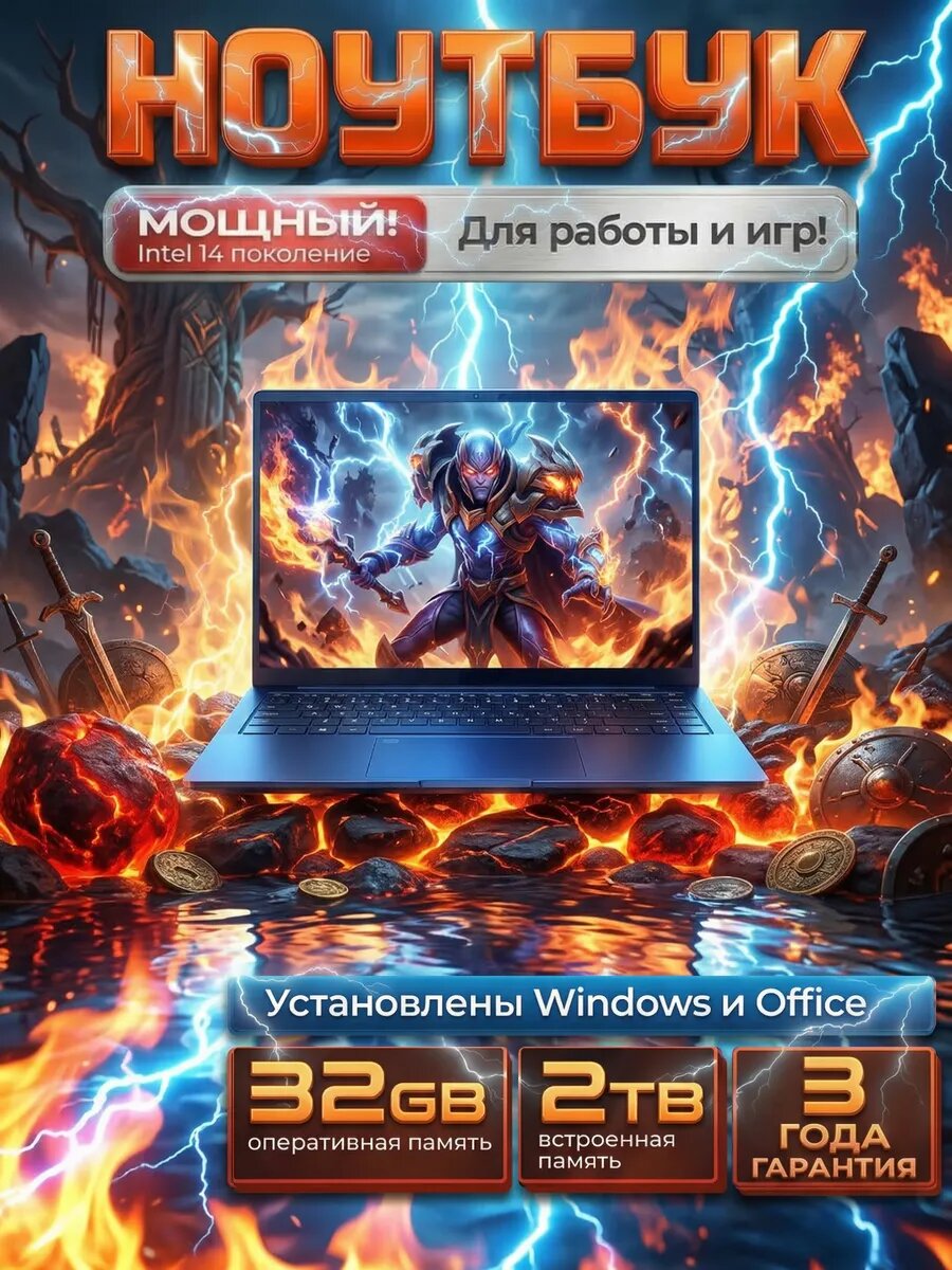 Ноутбук HiGH TECH R773 Intel H-Series RAM 32GB / SSD 2048GB