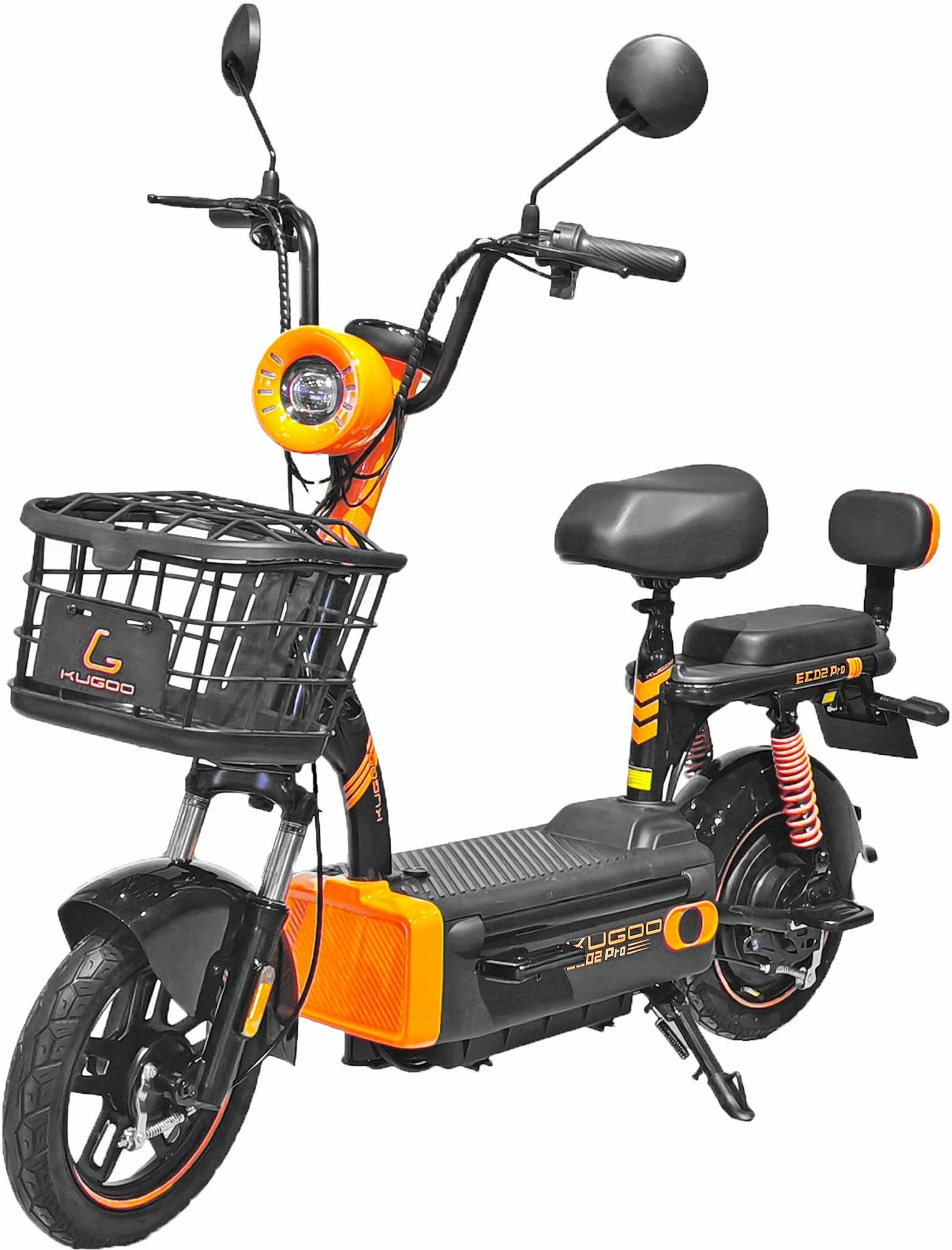 Электроскутер KUGOO EC 02 PRO 600W (48V/21Ah) двухместный с корзинкой