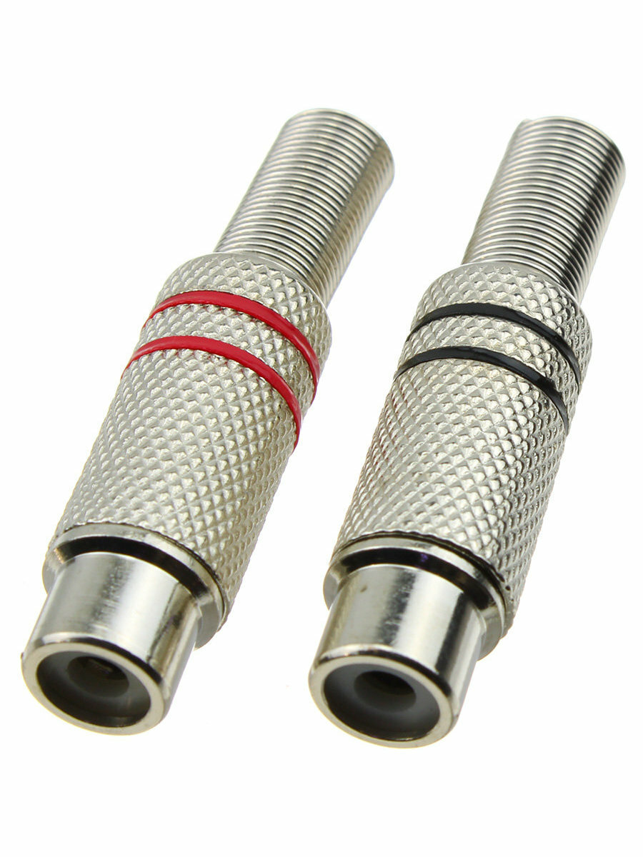 Разъем RCA(G) metal (упаковка 2шт), под пайку