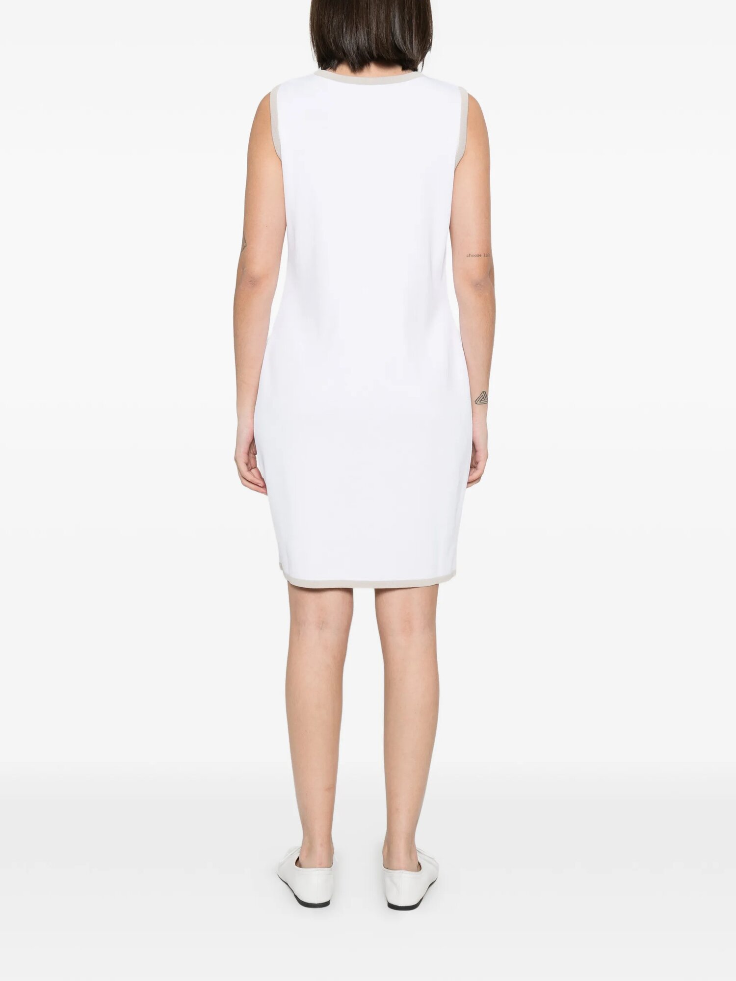 Платье Anneclaire Contrast-trim buttoned mini dress, размер 44, белый — фото 1