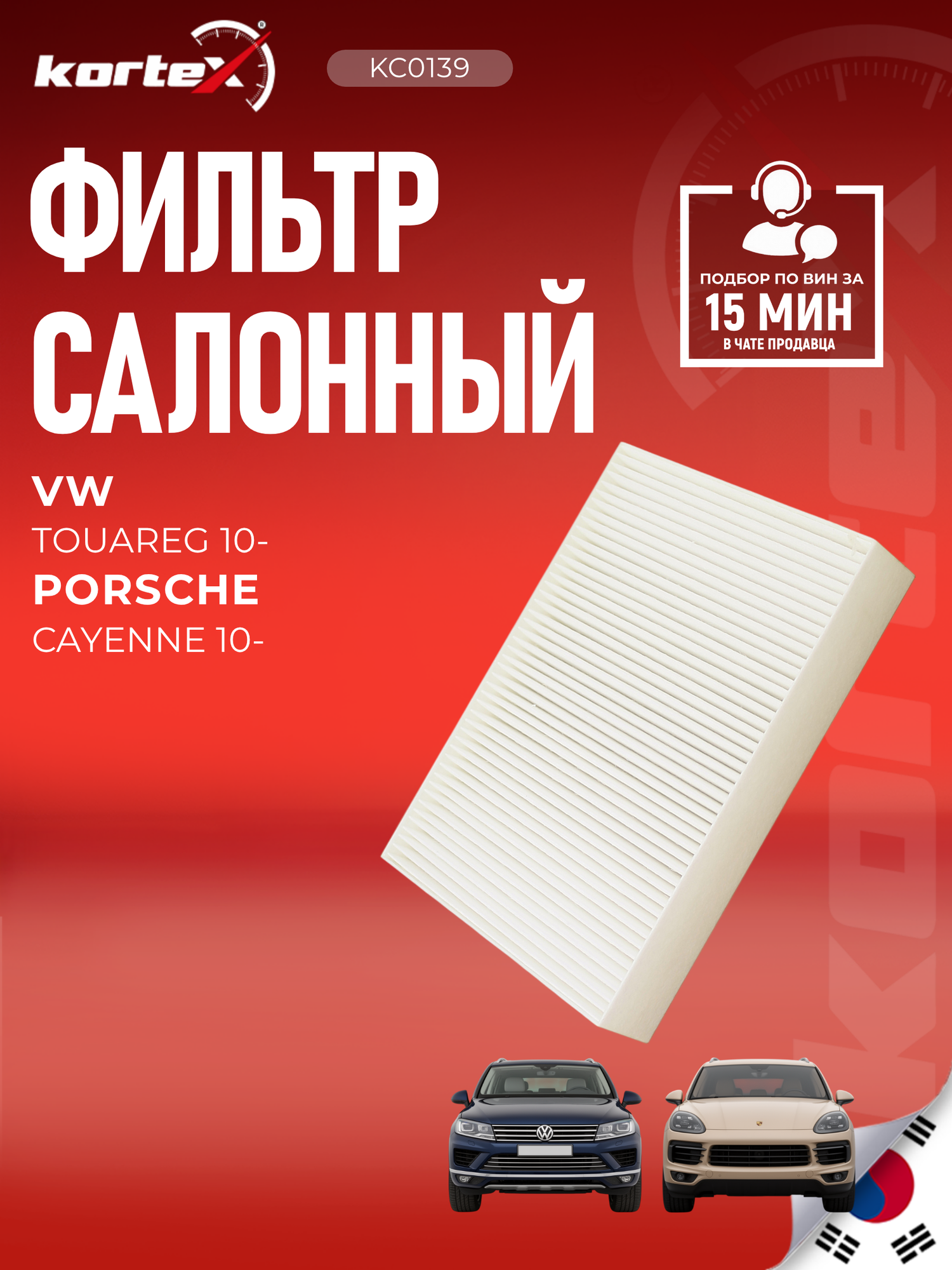 Фильтр салонный Volkswagen / VW / Туарег, Audi Q7 / Ауди / PORCHE Cayenne / Порше Кайен SSC1177, SS1177, MC9749K