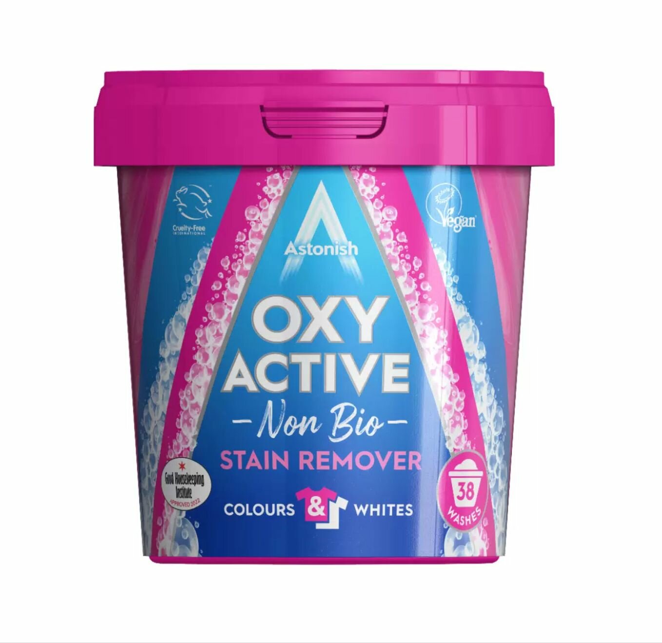 Пятновыводитель активный с усилителем стирки ASTONISH OXY ACTIVE FABRIC STAIN REMOVER, 625 г