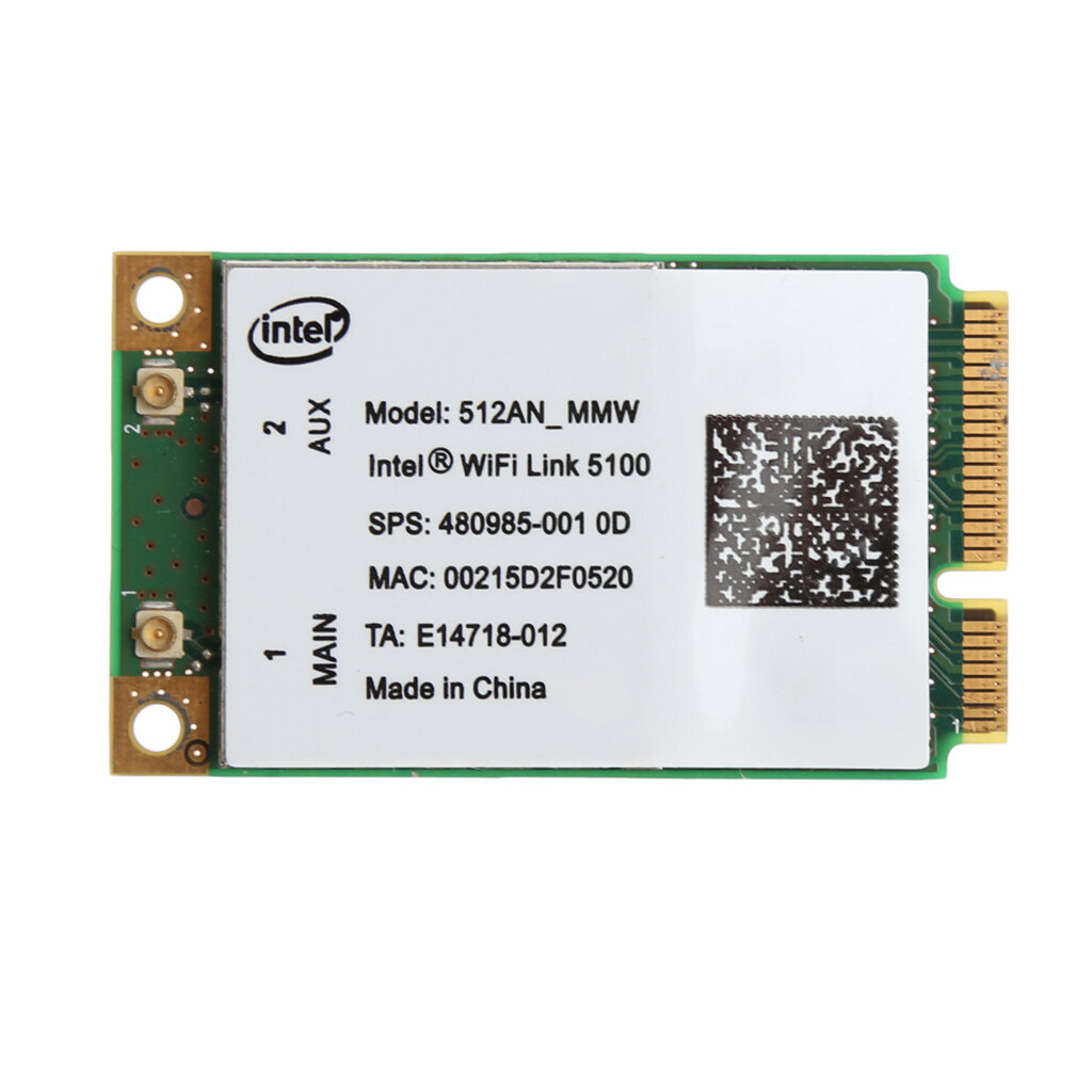 Для Link для Intel 5100 WIFI Адаптер 512_MMW 300M Mini PCI-E Беспроводной WLAN Автомобильный