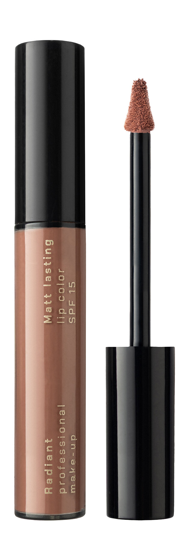 RADIANT PROFESSIONAL MAKE-UP Помада для губ Matt Lasting Lip Color матовая жидкая стойкая SPF 15, 9 мл, 60 Темный Розово-бежевый