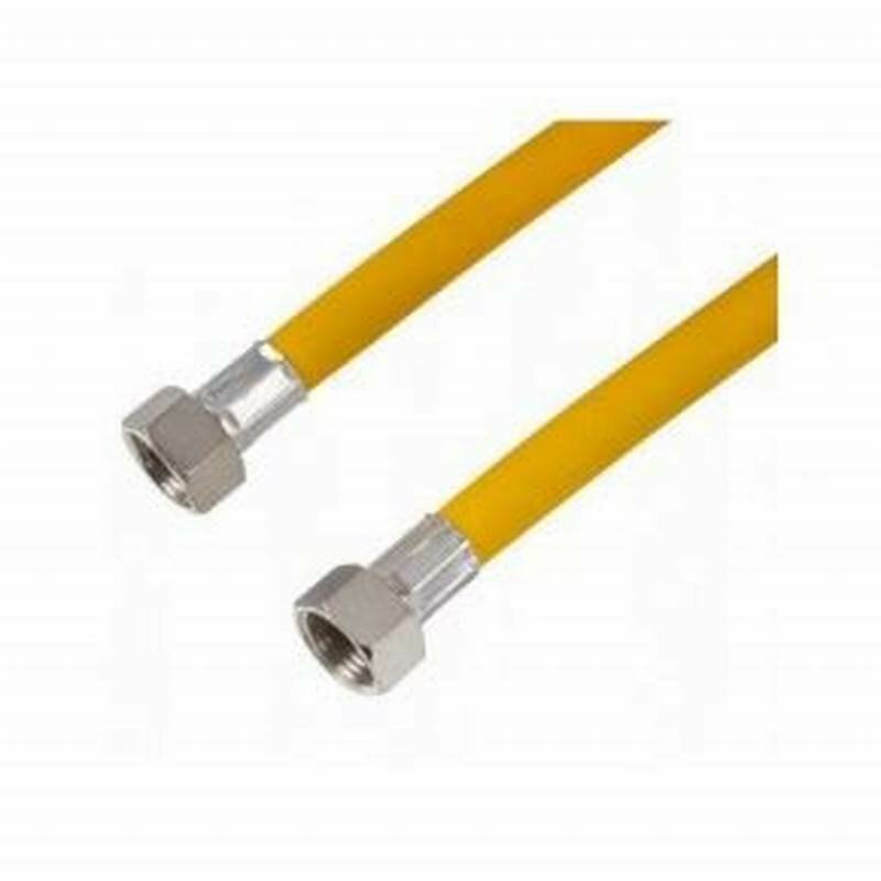 ELITELINE. Подводка для газа ПВХ (жёлтая), 1/2" гайка-штуцер, длина 3,0 м