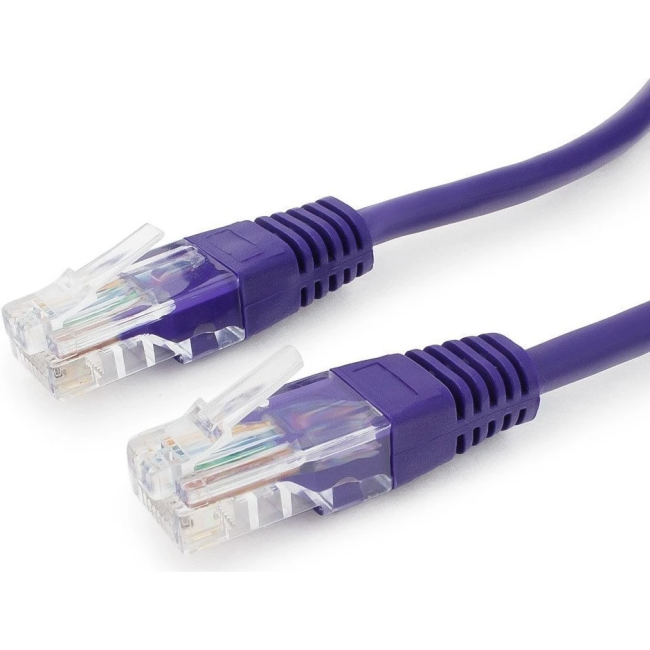 Cablexpert PP12-0.25M/V Патч-корд UTP кат.5e, 0.25м, литой, многожильный (фиолетовый) — фото 1