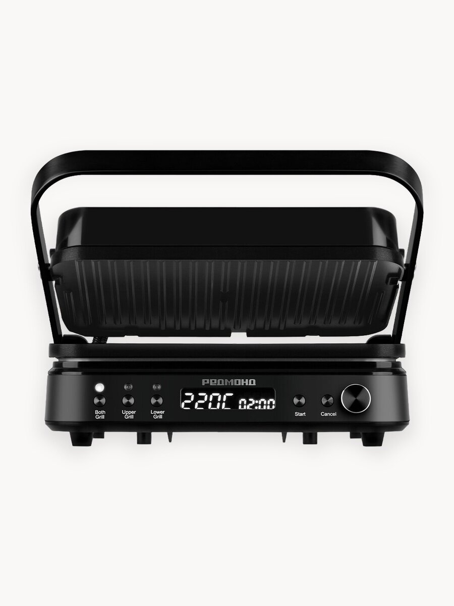 Гриль редмонд SteakMaster RGM-M819D (черный), 3 в 1: гриль, духовка барбекю