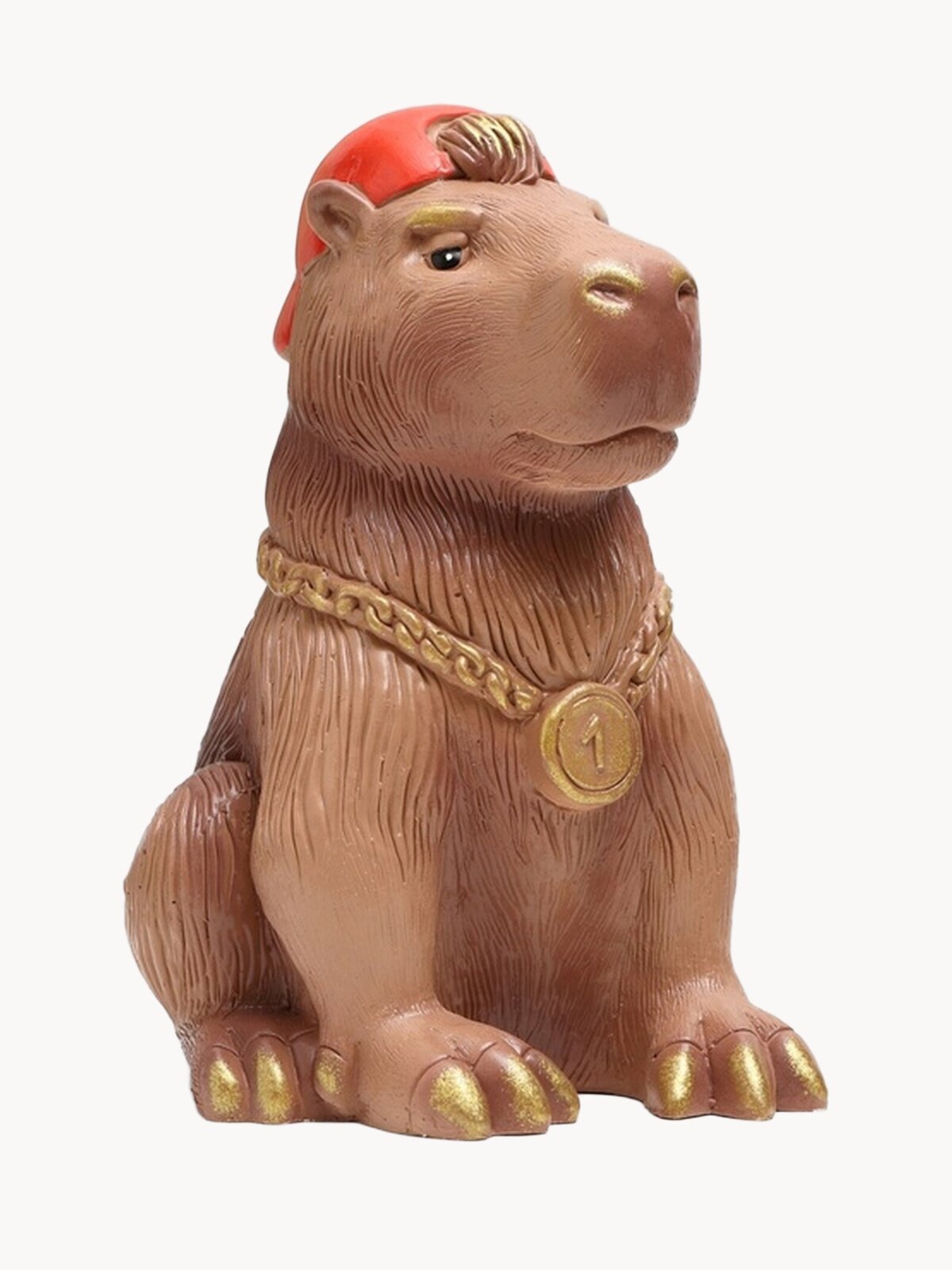 Копилка для денег «Капибара в кепке», гипс, коричневый, 22 см