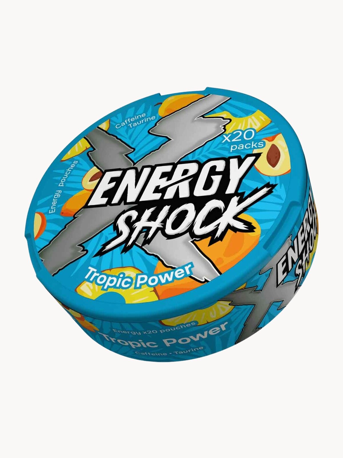 Энергетические паучи Energy Shock Tropical Power, со вкусом тропических фруктов, 20 шт