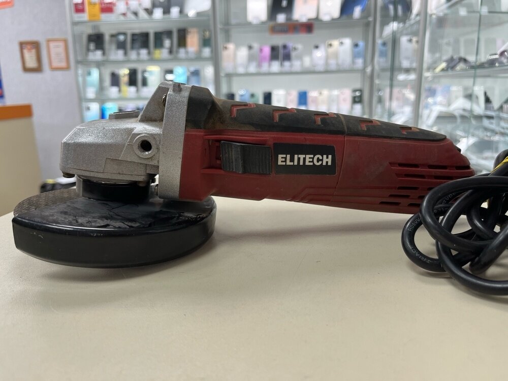 УШМ сетевая Elitech МШУ 10-125Э, 1000 Вт, 125 мм Б/У уценка