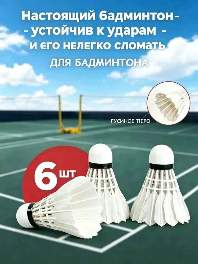 Воланы 6 шт