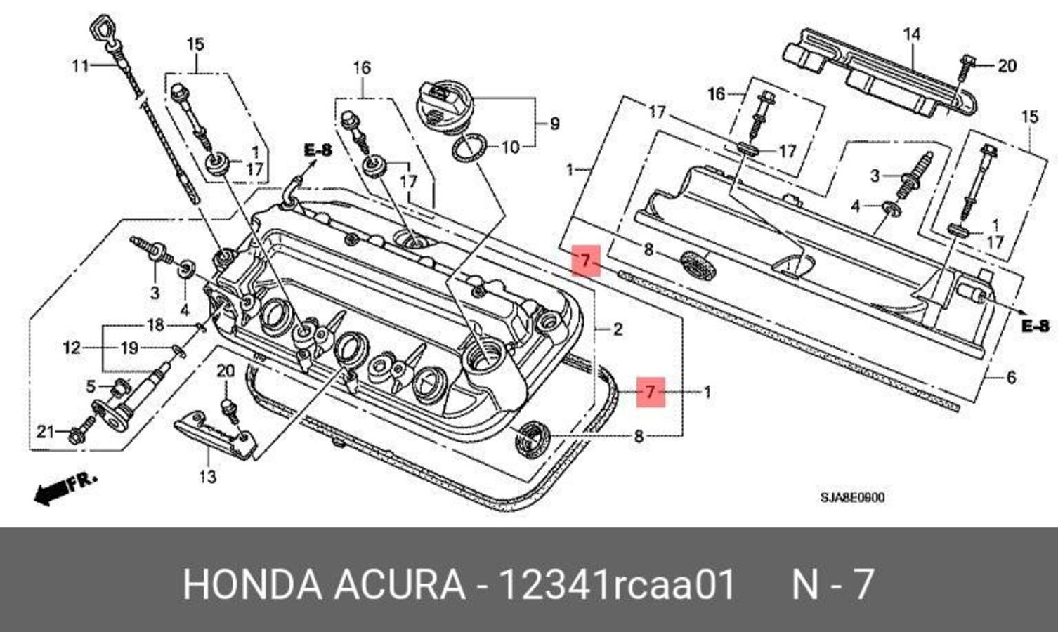 Прокладка Крышки Гол. Блока Org (HONDA 12341RCAA01)