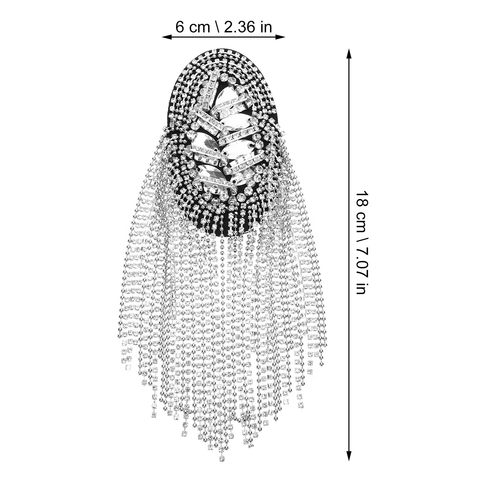 2 Штуки Винтажные Накладки На Плечо С Блестками И Подвесками Размер 18x6cm