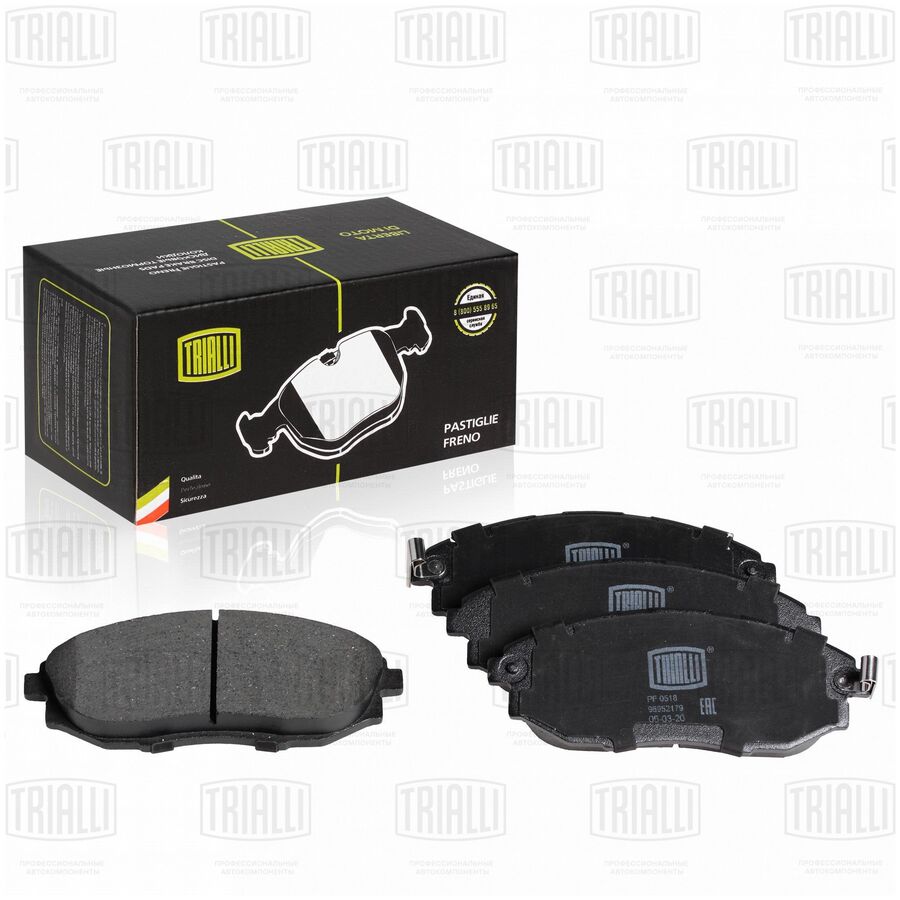 Колодки Тормозные Передние Для А/М Chevrolet Epica (06-) (Pf 0518) (TRIALLI PF0518)