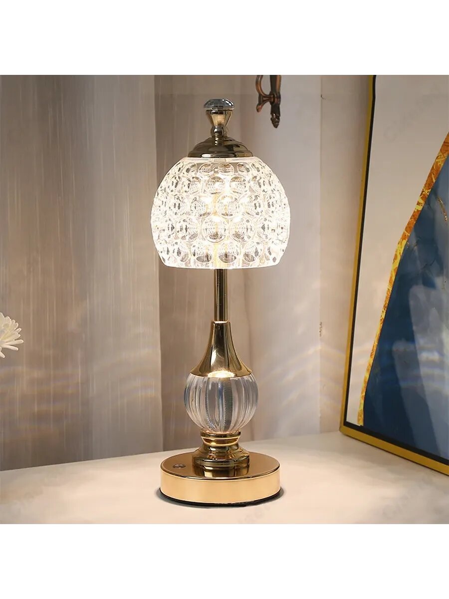 2023 New Metal Crystal Acrylic Table Lamp Bedroom Bedside La