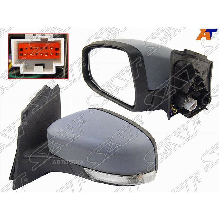 Зеркало FORD FOCUS III 11- лев. обогревповорот 6конт SAT STFDA69402