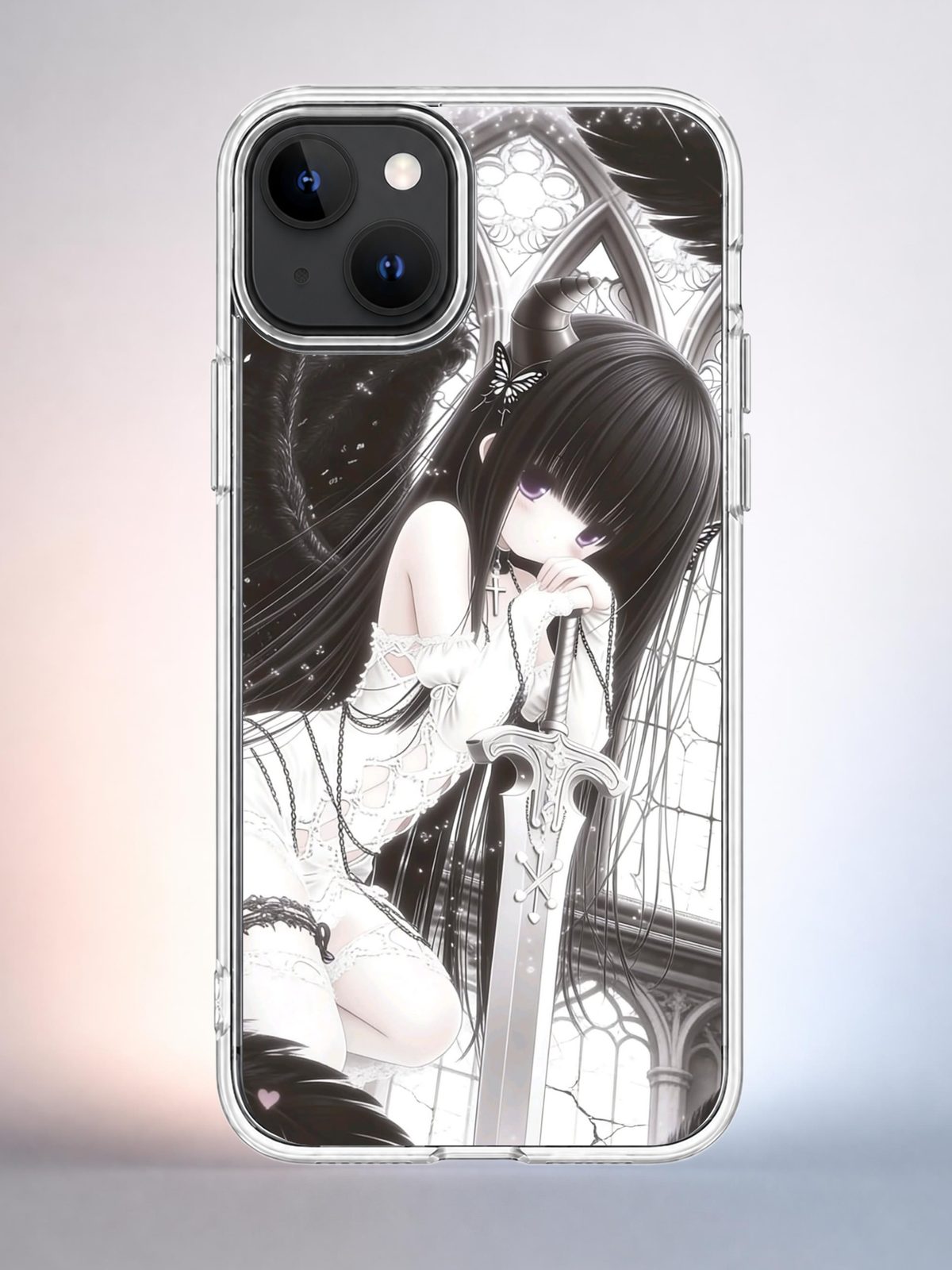 Чехол iphone 12 Готическая девушка Y2K Indie Sleaze