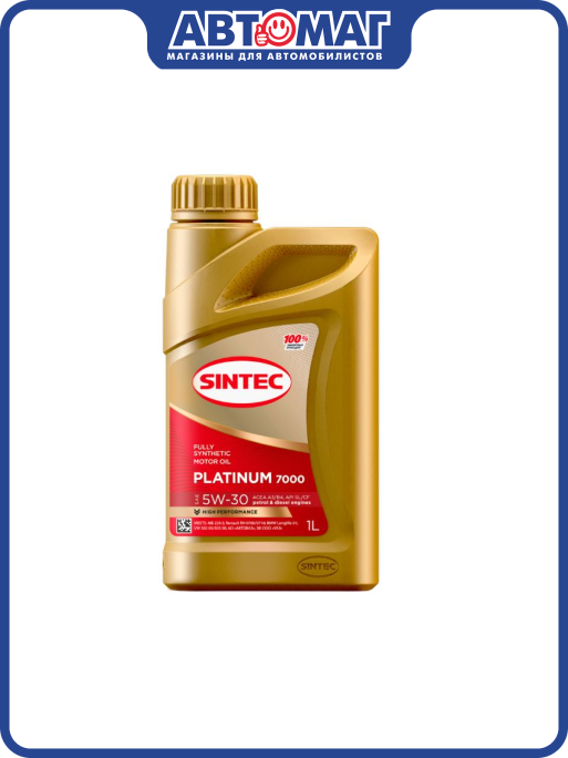 Моторное масло SINTEC Platinum 7000 A3/B4 5W-30 (1л) SINTEC SIN-5W30-A3B4-1L