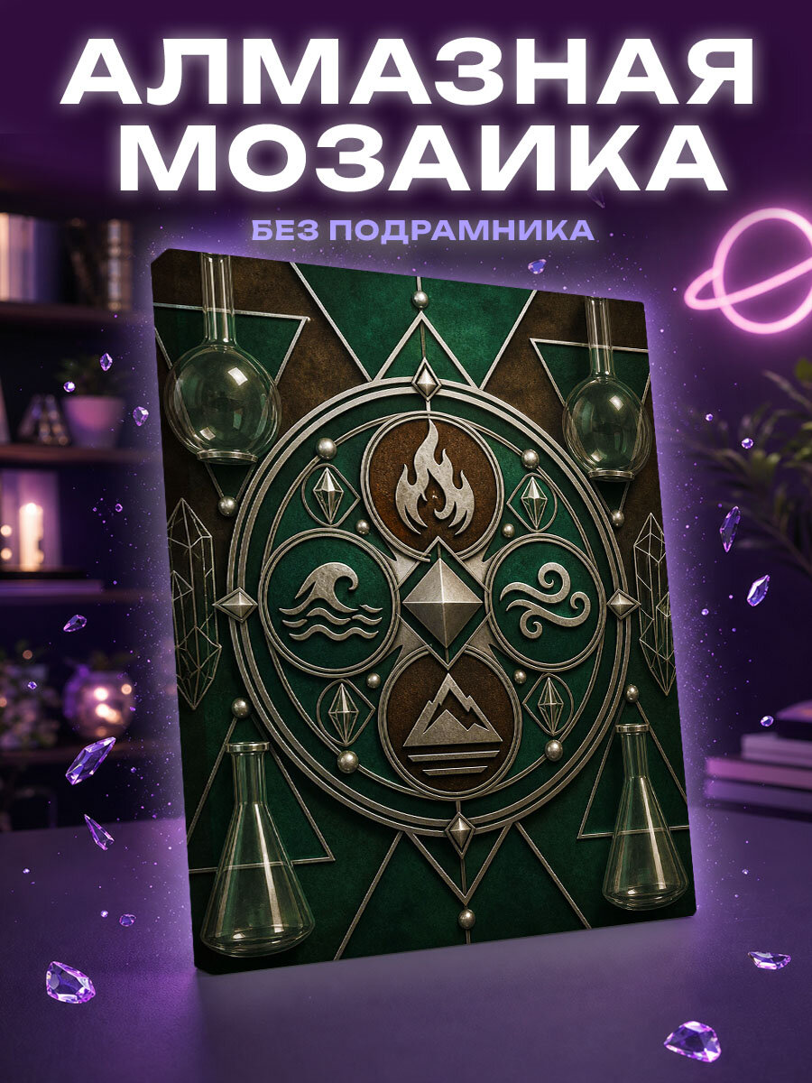 Алмазная мозаика Изумрудная мандала алхимика