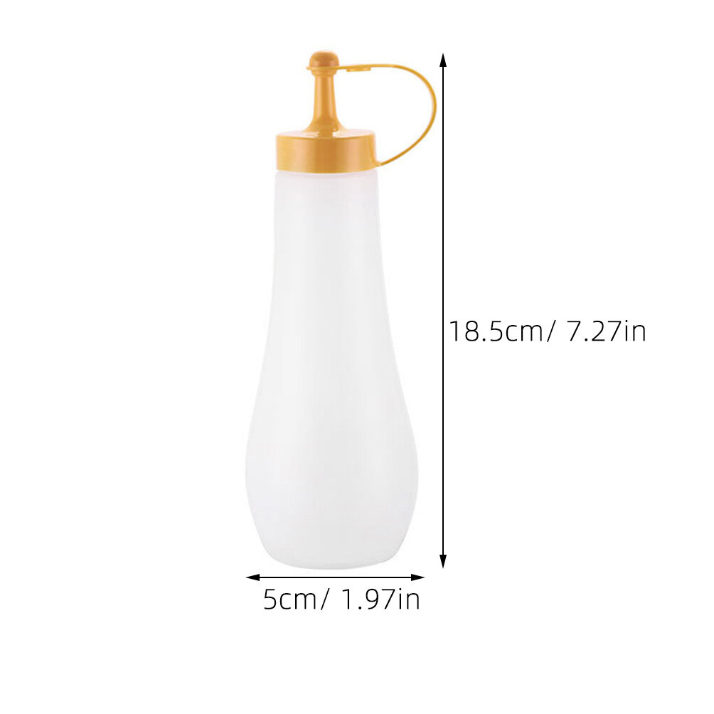 6 Штук 250ML Бутылки Для Соуса С Крышкой Для Выдавливания Кетчупа И Дрессинга 18.50X5.00X5.00CM