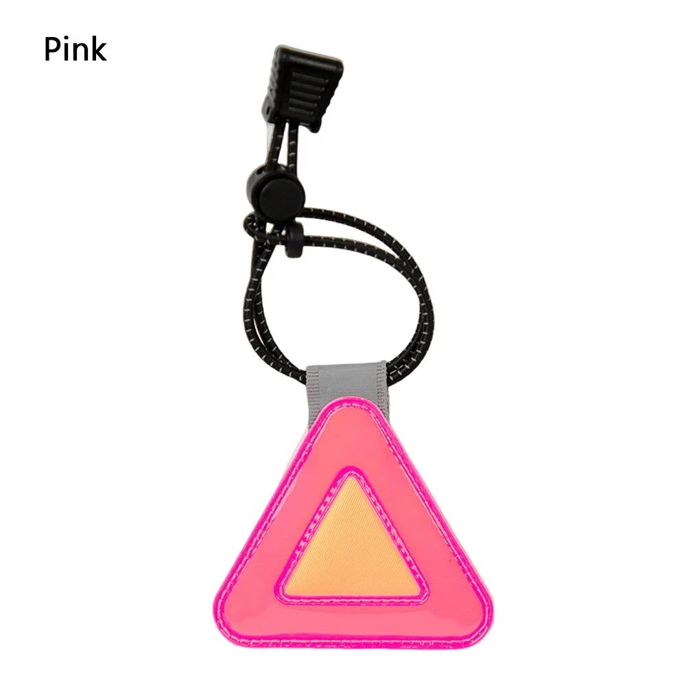 Светоотражающий треугольный знак для велосипеда pink