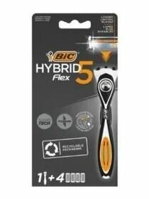 Бритва мужская BIC Hybrid 5 Flex с 4 сменными кассетами