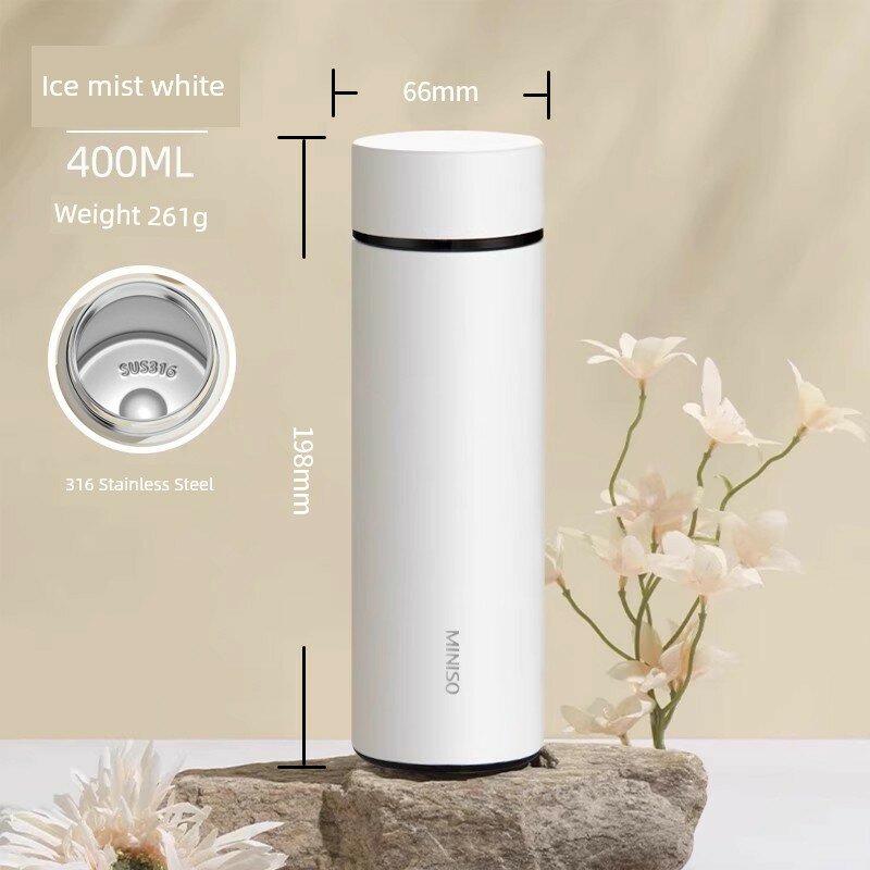 Известный бренд MINISO, изолированная кружка для женщин, простая бытовая кружка для воды из нержавеющей стали 316,