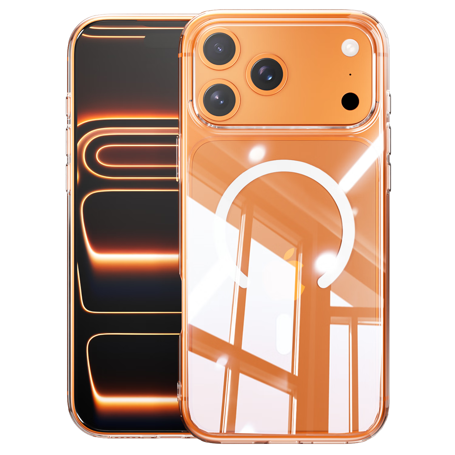 BIAZE iPhone 17 Pro Прозрачная магнитная защитная оболочка с беспроводной зарядкой и амортизирующей подушкой