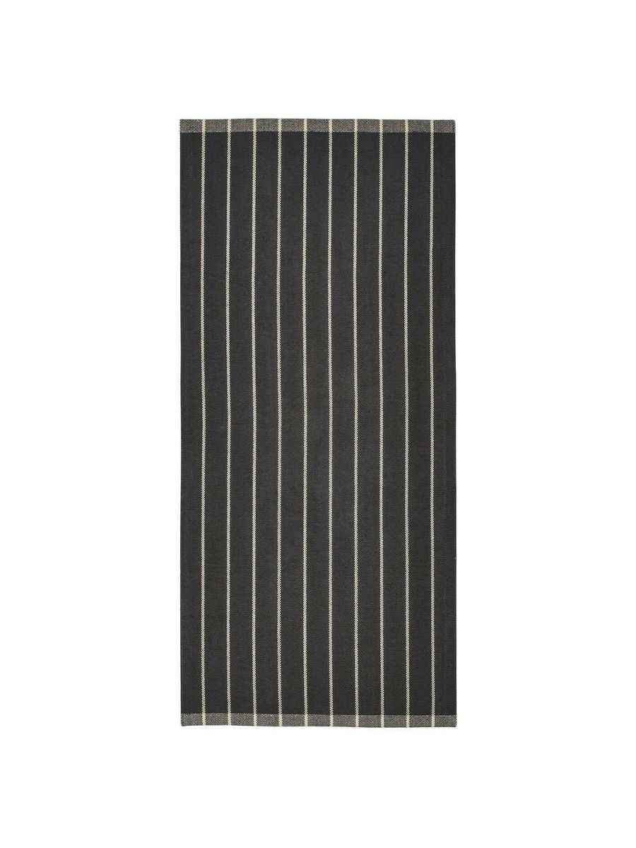 IKEA Ковер дорожка 80x180 см черный матовый, белый