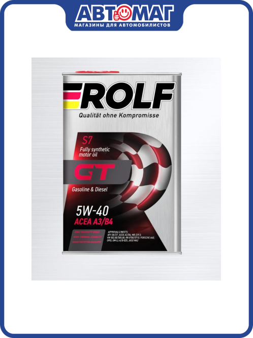 Моторное масло ROLF GT 5W-40 (4л) ROLF ROLF-5W40-GT-4L