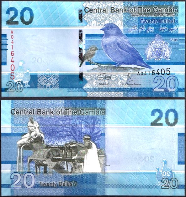 Гамбия 20 даласи 2019 (UNC Pick 39)