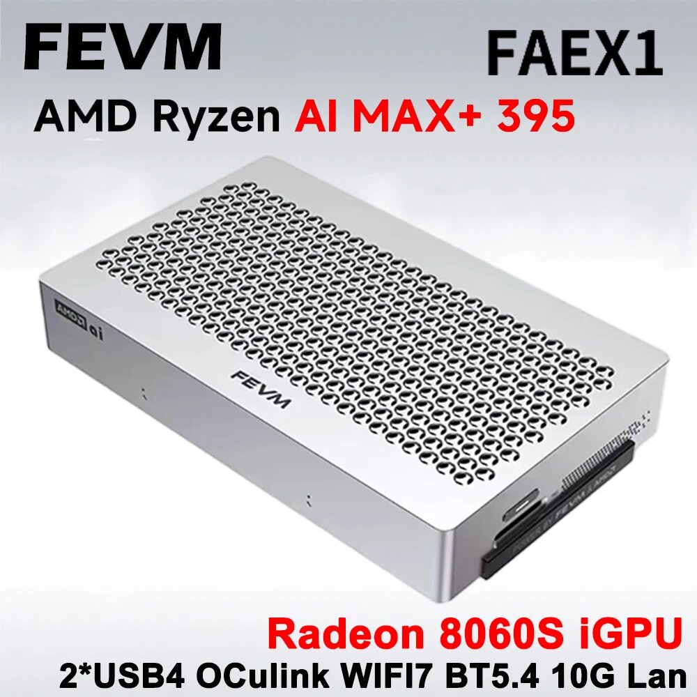 Мини-ПК FEVM FAEX1 Ryzen Al Max+ 395, EU, LPDDR5X 128GB