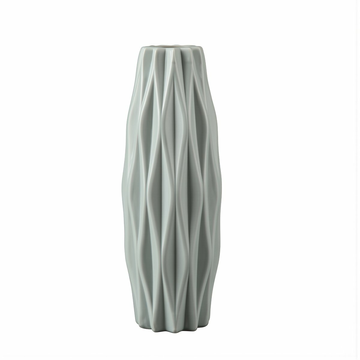 Пластиковая ваза для цветов скандинавский стиль рифлёная поверхность под сухоцветы живые цветы розовый оттенок размер 7 на 21 см
