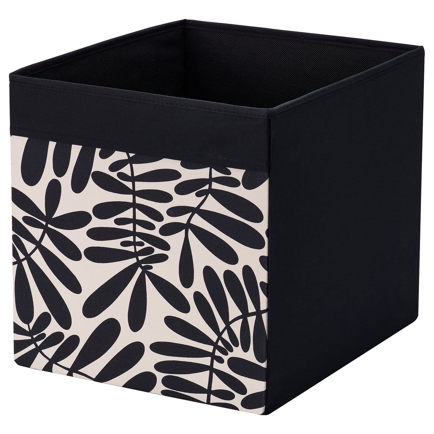 Органайзер для хранения вещей IKEA DR NA коробка, черный/кремовый, 33x38x33 см 106.257.14
