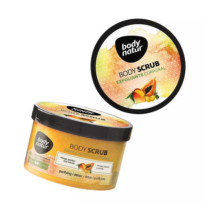 BODY NATUR Скраб для тела манго, папайя и марула Body Scrab Exfoliante Corporal, 200 мл