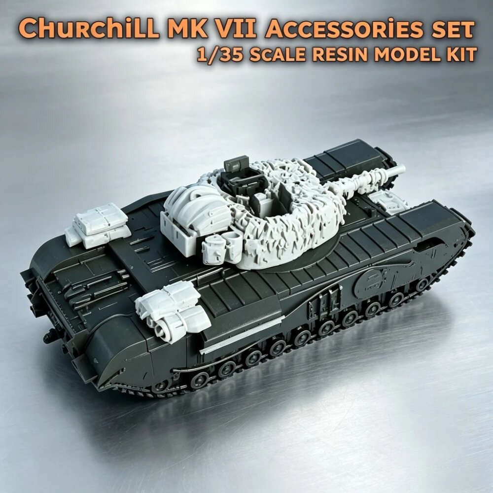 Набор аксессуаров 1/35 Churchill MK VII T35020, детали из смолы для сборки модели военного танка, для создания диорамы.