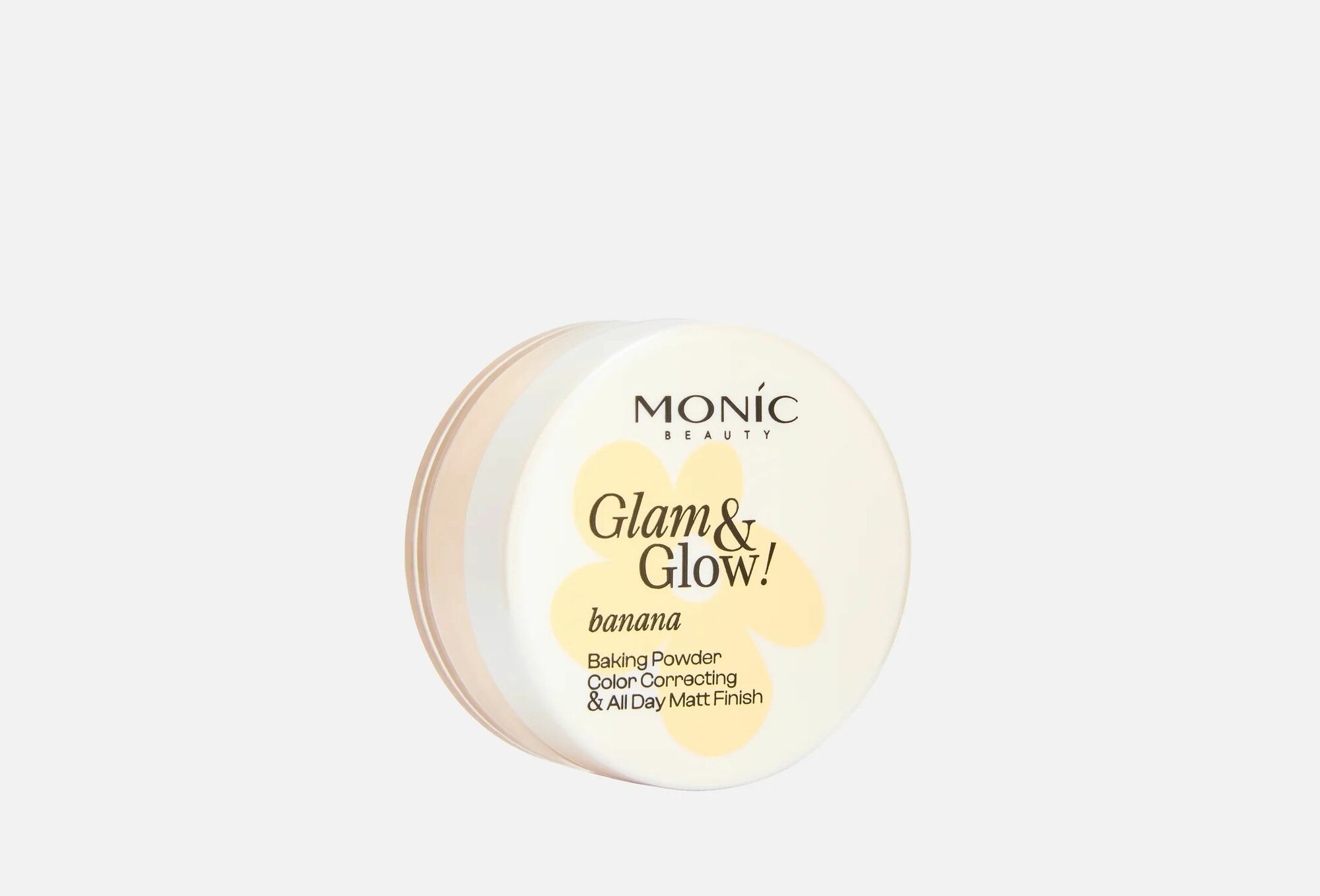 Пудра для лица Monic Beauty рассыпчатая, корректирующая, Glam Glow Banana