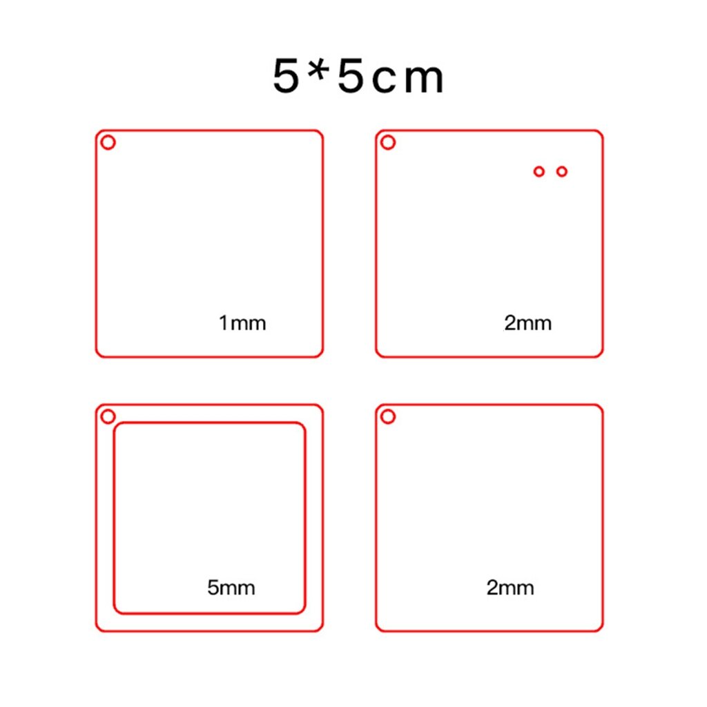 Акриловая пластина Flow hemp shell-18 скошенных подвесок 5x5 см