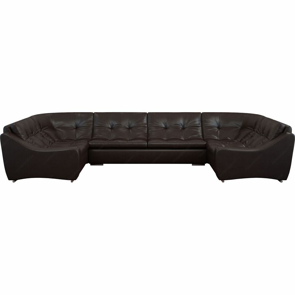 Угловой диван Фортуна А Монреаль (Релакс) КУДУК2ШП-6 кожа