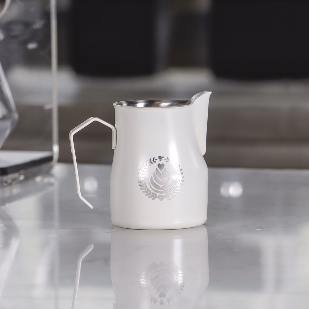 ✅Длинный носик итальянского кофейного молочного вспенивателя из нержавеющей стали, большой кувшин для латте-арта, кувшин с краном, чашка для латте-арта, чашка для вспенивания молока с тефлоновым покрытием