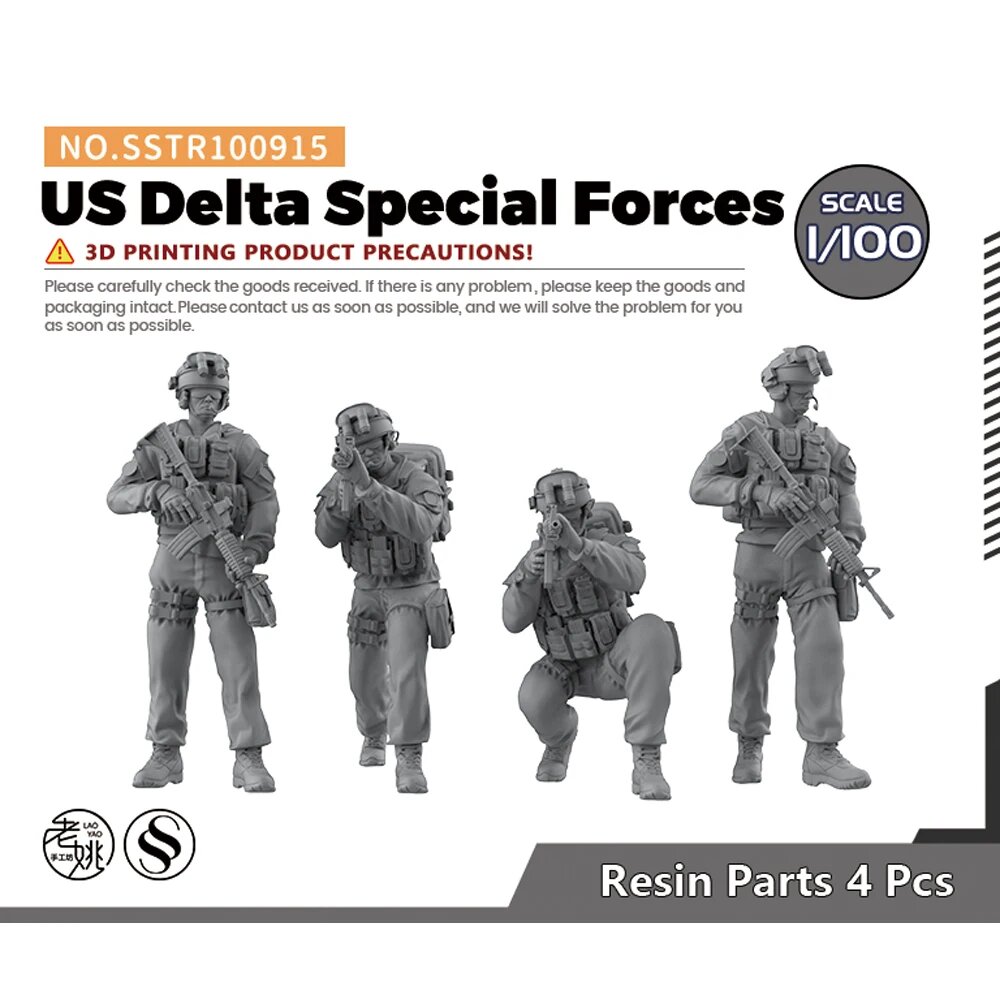 US Delta Special Forces, 1/100, Resin Parts 4 Pcs