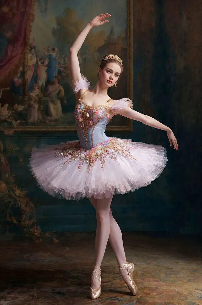 Алмазная Мозаика "Девушка Балерина" 40x50 См Алмазная Вышивка / Картина Стразами Подарков / Украшения