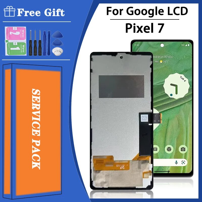 TFT-качество для Google Pixel 7, ЖК-дисплей для Google Pixel 7, ЖК-дисплей, дигитайзер сенсорного экрана GVU6C, GQML3, GO3Z5, дисплей с рамкой