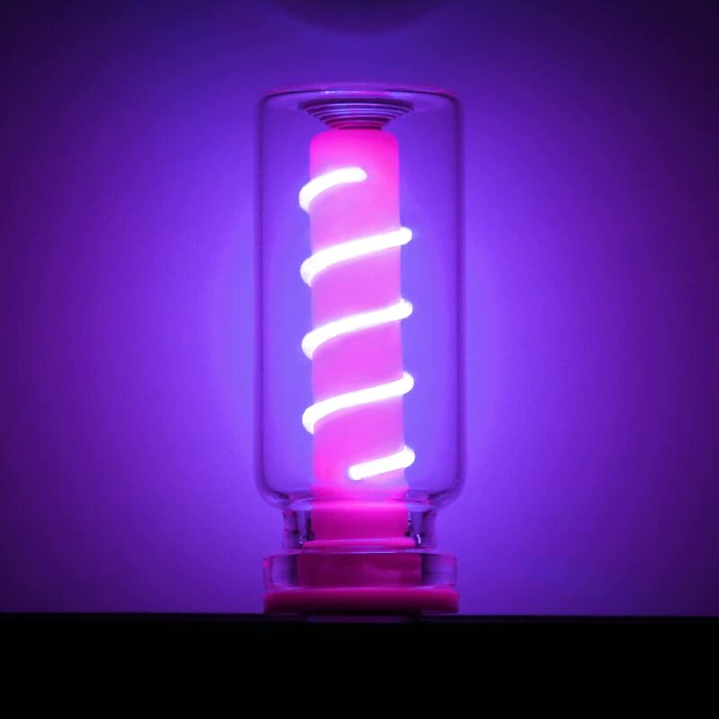 Светодиодная настольная лампа с регулировкой яркости и USB-питанием - фиолетовый свет, прозрачное покрытие для